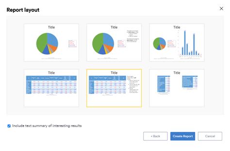 How To Create Summary Reports Displayr Help