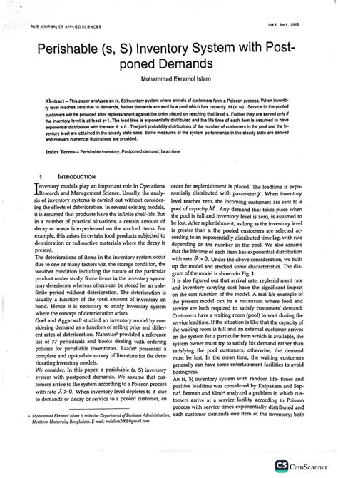 Pdf Perishable Inventory System With Postponed Demands