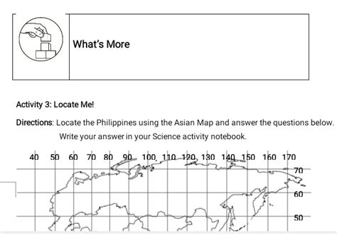 Solved Activity 3 Locate Me Directions Locate The Philippines Using The Asian Map And Answer