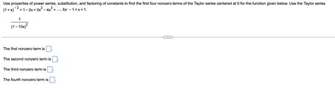 solved use properties of power series substitution