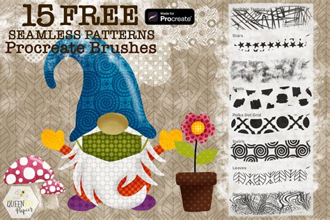 Free Procreate Brushes Seamless Patterns Graphic By Queen Bee Papier