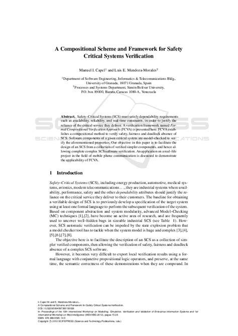 Pdf A Compositional Scheme And Framework For Safety Critical Systems