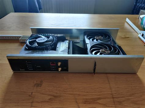 K4 32l Internal Psu Hdplex 250w Gan 2 5 Slot Cards Up To ~197mm Doubles As A Monitor Stand