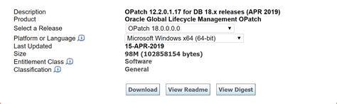 Patching Oracle 18c Database In Windows Geodata Master