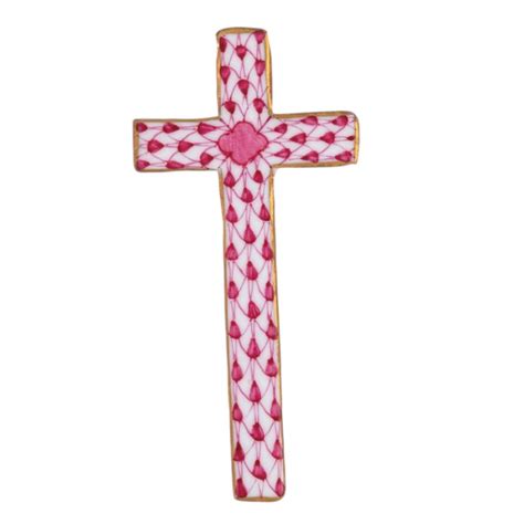 Herend Miniature Cross Raspberry Vhp Borsheims