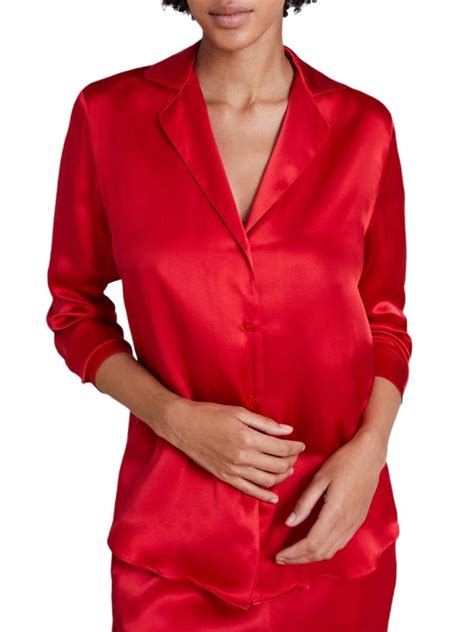 Aubade Toi Mon Amour Silk Blouse Rouge Passion Braforme