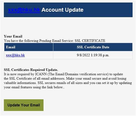 Ssl Certificates Requires Update Information Technology Services