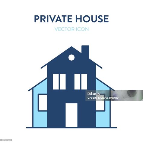 2 층 짜리 개인 집 아이콘 2층으로 구성된 주거용 건물의 벡터 일러스트레이션입니다 개인 패밀리 홈 벡터 아이콘 0명에 대한 스톡 벡터 아트 및 기타 이미지 Istock