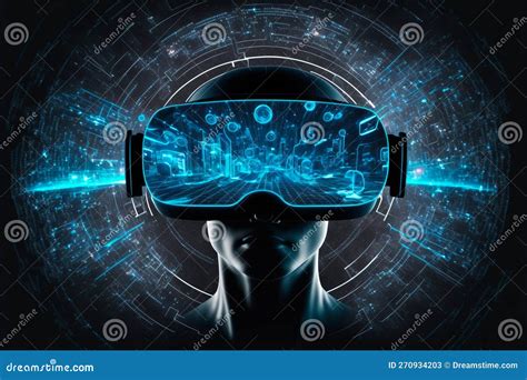 Artificial Intelligence Virtual Reality Glasses Generative Ai Stock Illustration Illustration