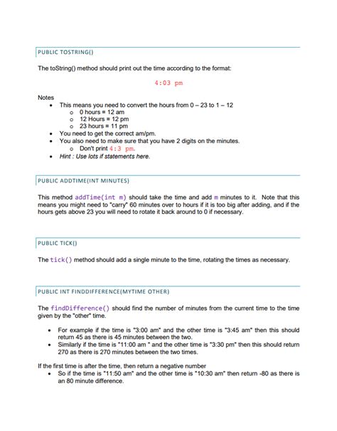 Solved Cs141 Programming Assignment 22 My Time Overview