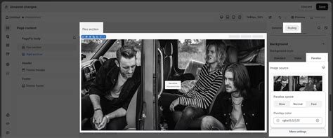 How To Use Parallax Effect In A Pagefly Section Pagefly Help Center