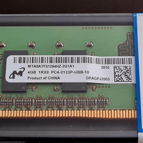 قیمت و خرید رم دسکتاپ Ddr4 تک کاناله 2133 مگاهرتز Cl15 میکرون مدل Mta8atf51264hz 2g1a1 ظرفیت 4