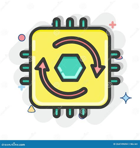Icon Temporal Cycle Consistency Related To Machine Learning Symbol Comic Style Simple Design