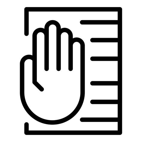 Palm Scanning System Icon Outline Vector Hand Scan Vector Art At Vecteezy
