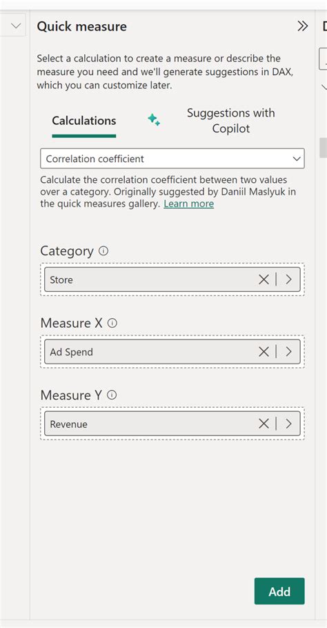 How To Calculate A Correlation Coefficient In Power Bi