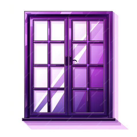 Premium Vector Purple Color Window Flat Vector White Background Isolated