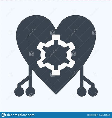 Icon Cybernetics Suitable For Data Analytics Symbol Glyph Style Simple Design Editable