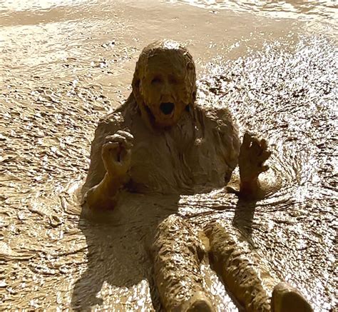 Wallowing In Super Thick Deep Mud In Thigh High Boots And Denim Jeans