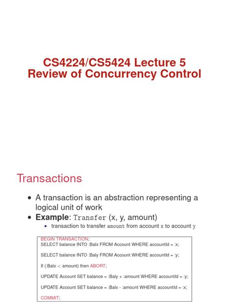 L05 Distributed Concurrency Control Pdf