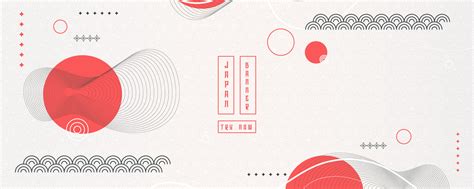 Japanese Background With Line Wave Pattern Vector Abstract Template