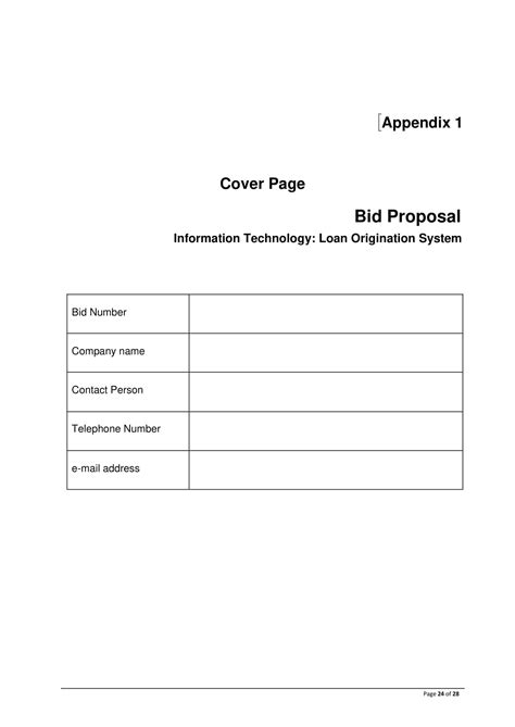 Free Printable Bid Proposal Templates Word Pdf Excel