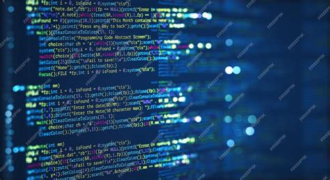 Premium Photo Abstract Modern Tech Of Programming Code Screen Developer C Programming Language