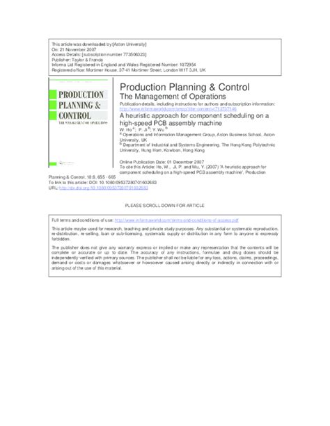 pdf a heuristic approach for component scheduling on a high speed pcb