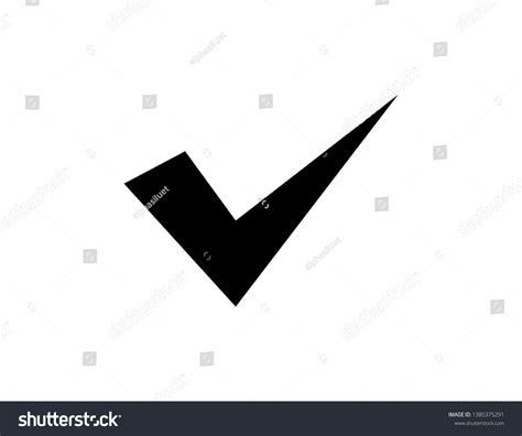 Black Check Mark Icon Vector Illustration Stock Vector Royalty Free 1385375291 Shutterstock