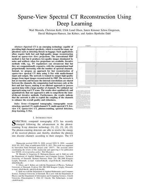 Sparse View Spectral Ct Reconstruction Using Deep Learning Deepai