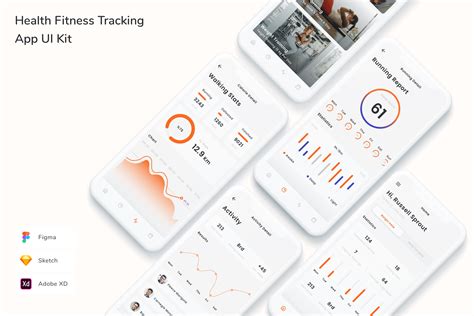 Health Fitness Tracking App Ui Kit Graphic By Betush · Creative Fabrica