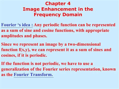 PPT Chapter Image Enhancement In The Frequency Domain PowerPoint Presentation ID