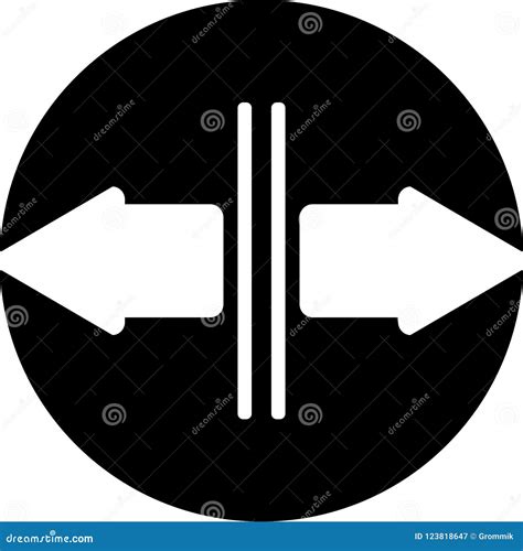 The Icon With Two Arrows Pointing In Opposite Directions Stock Illustration Illustration Of