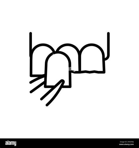 Dental Veneers Color Line Icon Isolated Vector Element Outline Pictogram For Web Page Mobile