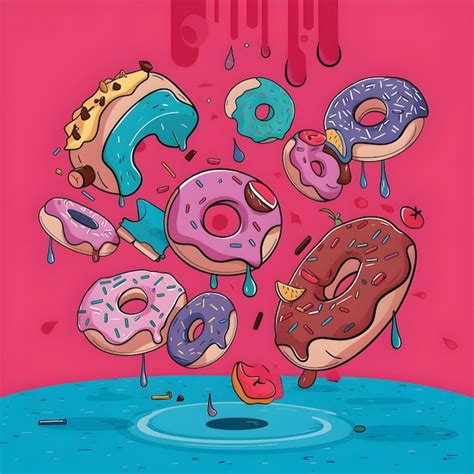 Premium Photo Cute Doughnut Dripping