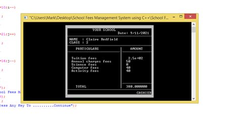 School Fees Management System Using C With Free Source Code Sourcecodester