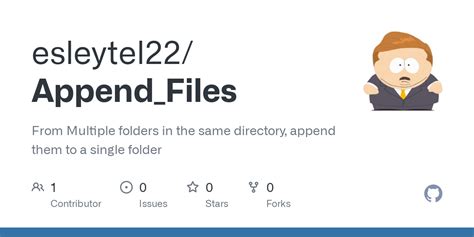 Github Esleytel22appendfiles From Multiple Folders In The Same Directory Append Them To A
