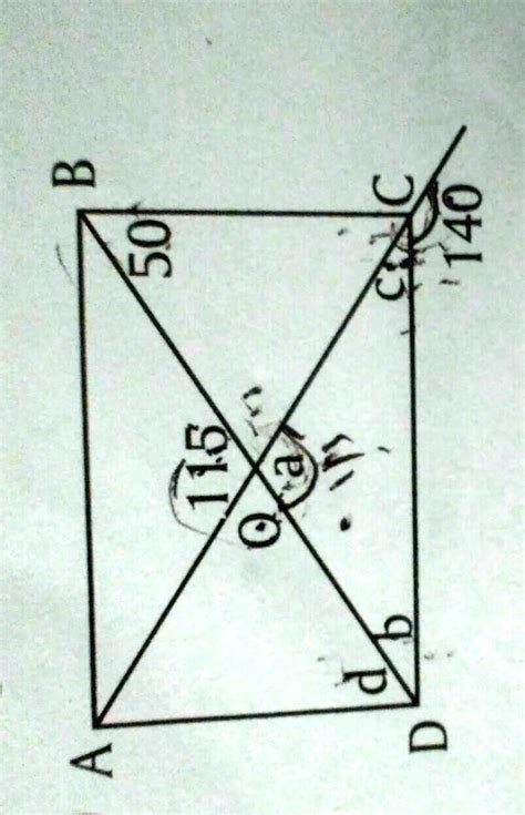 SOLVED In The Given Figure Abcd Is A Parallelogram Find The Value Of A B C D