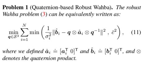 论文阅读：a Quaternion Based Certifiably Optimal Solution To The Wahba Problem With Outliers 知乎