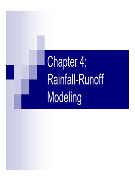 Chapter 4 Rainfall Runoff Modelling Pdf Drainage Basin Water And The Environment