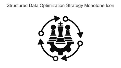 structured data optimization strategy monotone icon in powerpoint pptx