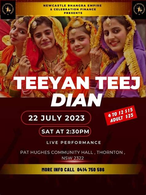 📣 Announcement Teeyan Teej Newcastle Bhangra Empire