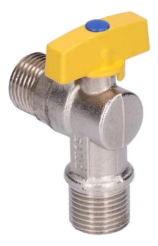Válvula Angular De Cierre De Gas Natural Con Rosca Macho G1 Cuotas Sin Interés