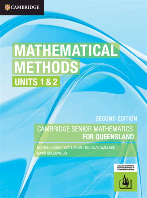 Mathematical Methods Units 3and4 For Queensland 2nd Edition Cambridge University Press And Assessment