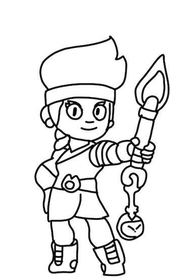 ציור של אמבר מבראול סטארס מיקמק קהילה