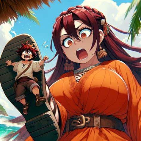 Giant Woman With Tiny Man Fascinating Encounter Revealed Ai Art