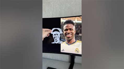 Vini Jr From Realmadrid Art Portrait Creative Football Viniciusjr Vinicius Realmadrid