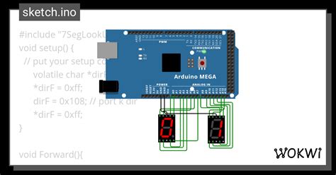 7segmentcathode Wokwi Esp32 Stm32 Arduino Simulator