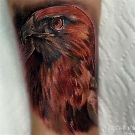 Red Tailed Hawk Tattoo Design