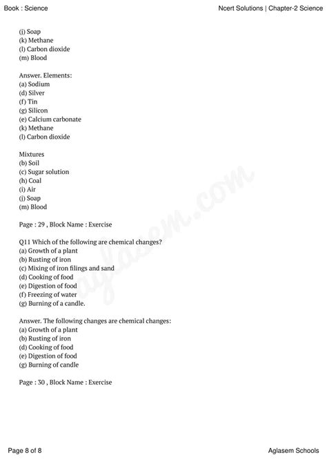 Ncert Solutions Class 9 Science Chapter 2 Is Matter Around Us Pure