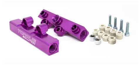 Torque Solution V2 Top Feed Fuel Rails Purple Subaru Wrx 02 14 Sti